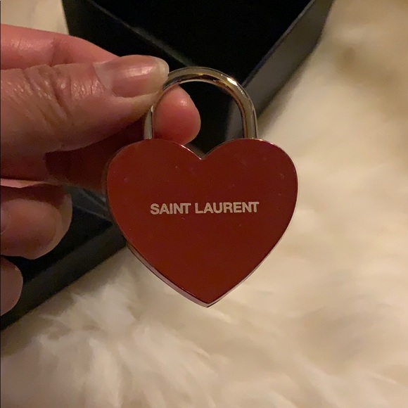 Saint Laurent | Accessories | Saint Laurent Heart Red Lock Key ...